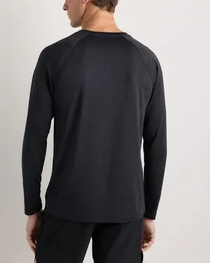 Quince Mesh Performance Training Long Sleeve T-shirt - Heather Black