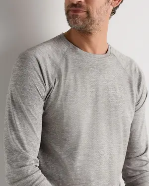 Quince Mesh Performance Training Long Sleeve T-shirt - Heather Grey