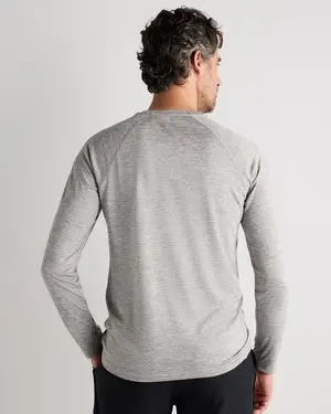 Quince Mesh Performance Training Long Sleeve T-shirt - Heather Grey