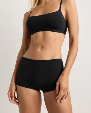 Quince Women's Boyshort Black/light Pink/ruby