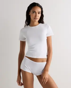Quince Boyshort - Soft White