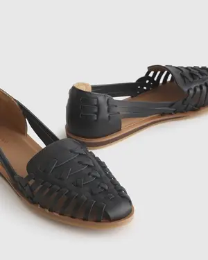 Quince Leather Huarache Flats