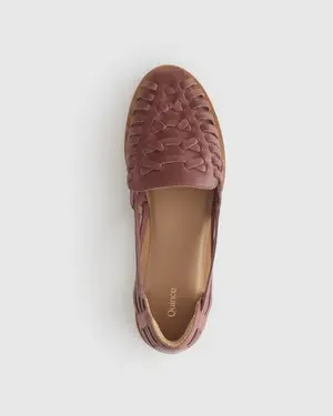 Quince Huarache Flat - Brandy