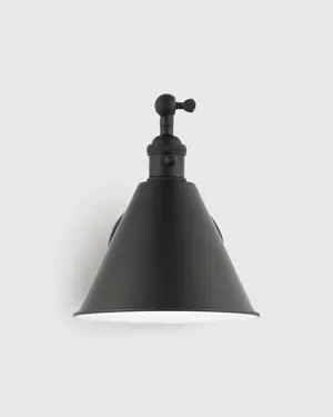 Quince Articulating Single Arm Steel Wall Sconce - Black