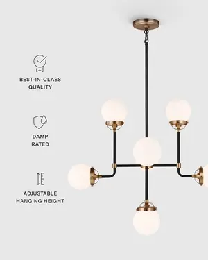 Quince Globe Steel Chandelier