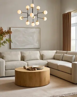 Quince Globe Steel Chandelier