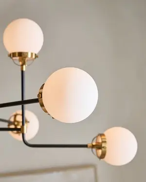 Quince Globe Steel Chandelier