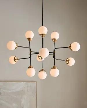 Quince Globe Steel Chandelier