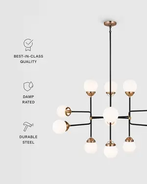 Quince Globe Steel Chandelier