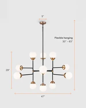 Quince Globe Steel Chandelier