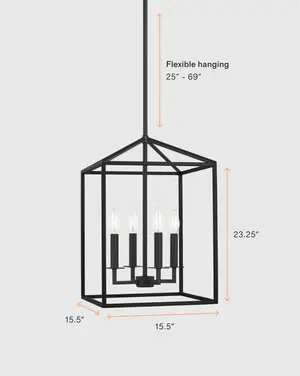Quince Steel Lantern Pendant Light