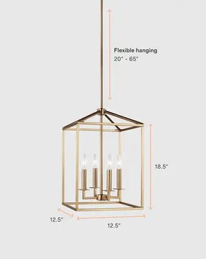 Quince Steel Lantern Pendant Light