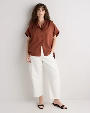 Quince Vintage Wash Camp Shirt - Terracotta
