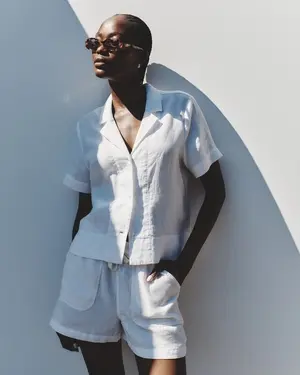 Quince Linen Shorts - White