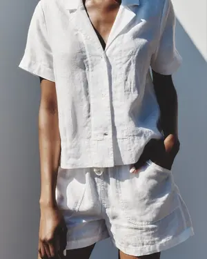 Quince Linen Shorts - White
