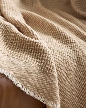 Quince Lightweight Cashmere Wool Patterned Throw