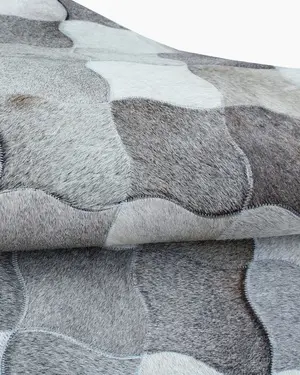 Quince Trellis Hair On Hide Rug - Grey