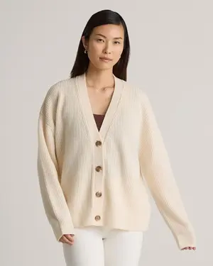 Quince Mongolian Cashmere Cardigan - Ivory