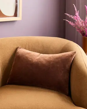 Quince Classic Cotton Velvet Pillow Cover - Chestnut