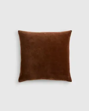 Quince Classic Cotton Velvet Pillow Cover - Chestnut