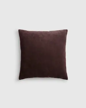 Quince Classic Cotton Velvet Pillow Cover - Espresso