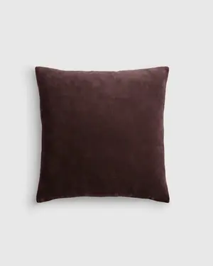 Quince Classic Cotton Velvet Pillow Cover - Espresso
