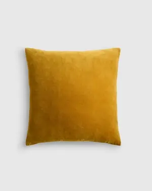 Quince Classic Cotton Velvet Pillow Cover - Marigold