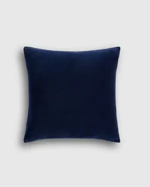 Quince Classic Cotton Velvet Pillow Cover - Navy