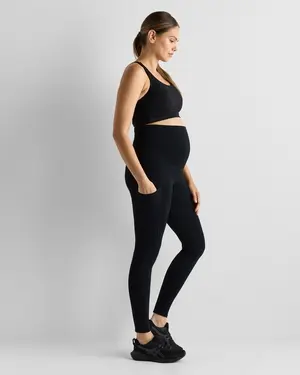 Quince Ultra-form Maternity Pocket Bike Short - Black
