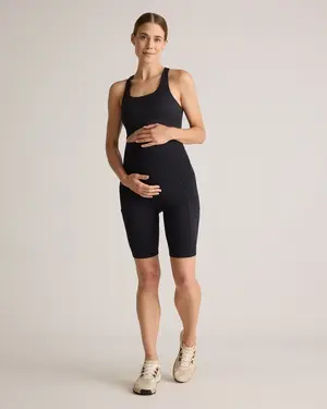 Quince Ultra-form Maternity Pocket Bike Short - Black