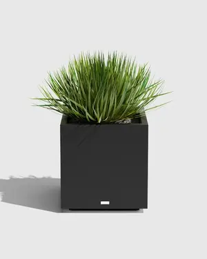 Quince Veradek Block Series All Weather Square Planter - Black