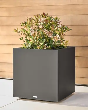 Quince Veradek Block Series All Weather Square Planter - Grey
