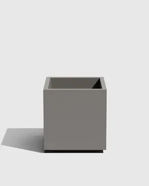 Quince Veradek Block Series All Weather Square Planter - Grey