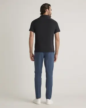 Quince Commuter Stretch Pique Polo - Black