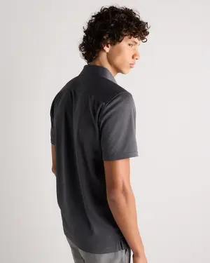 Quince Commuter Stretch Pique Polo - Dark Coal