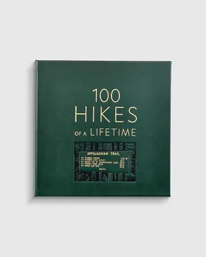 Quince Graphic Image 100 Hikes Of A Lifetime Leather Bound Book - One-color
