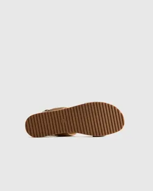 Quince Italian Leather Platform Sandals - Cashew