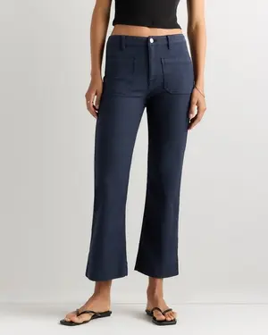 Quince French Terry Wide Leg Pants - Deep Navy