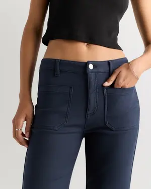 Quince French Terry Wide Leg Pants - Deep Navy
