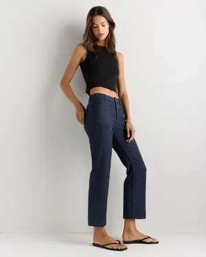 Quince French Terry Wide Leg Pants - Deep Navy
