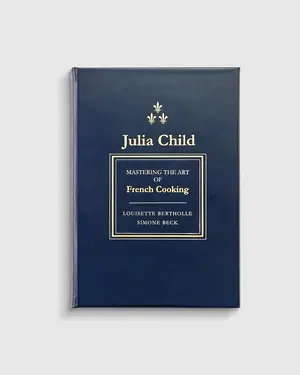 Quince Julia Child Mastering The Art Of French Cooking Navy Leather Bound Book - One-color