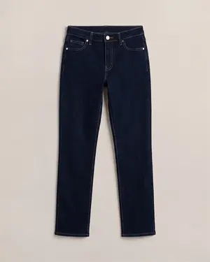 Quince Bella Stretch Straight Jeans - Deep Rinse