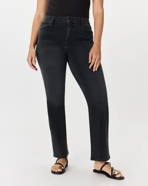 Quince Bella Stretch Straight Jeans - Faded Black