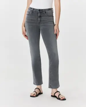Quince Bella Stretch Straight Jeans - Greyed Out