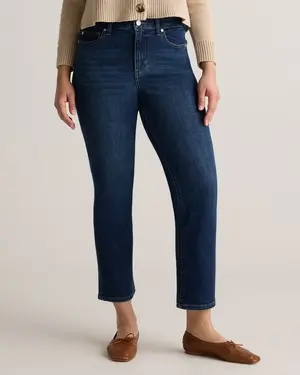 Quince Bella Stretch Straight Jeans - Midnight Blue