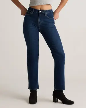 Quince Bella Stretch Straight Jeans - Midnight Blue
