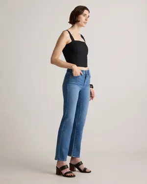 Quince Bella Stretch Straight Jeans - Seaside Blue