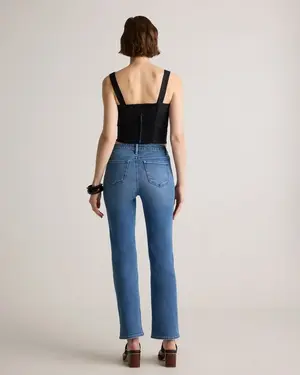 Quince Bella Stretch Straight Jeans - Seaside Blue
