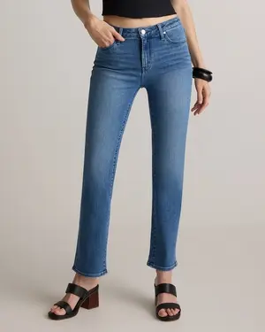 Quince Bella Stretch Straight Jeans - Seaside Blue