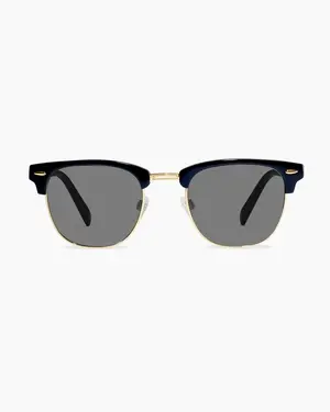 Quince Avery Polarized Sunglasses - Black With Green Lens
